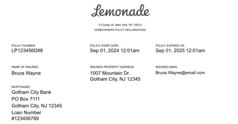 What is an Insurance Declarations Page? • Lemonade