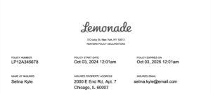What is a Renters Insurance Declaration Page? | Lemonade Insurance